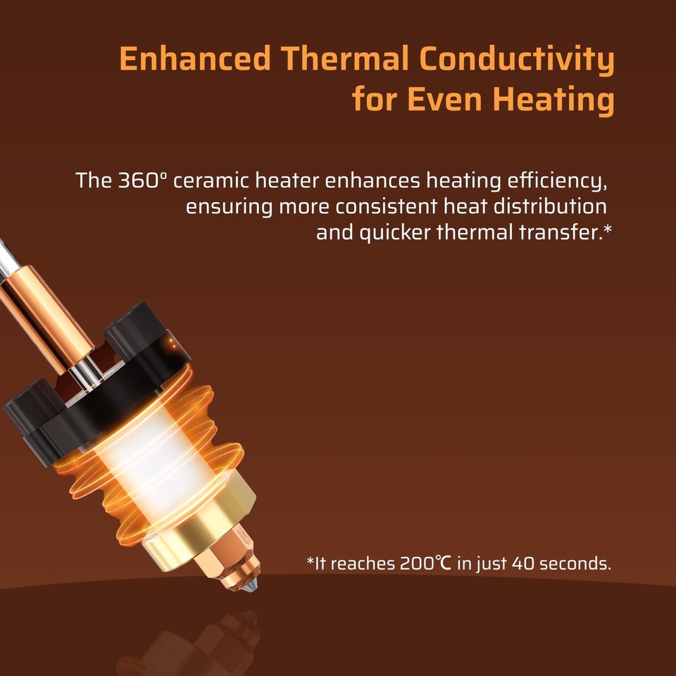 K1C Ceramic Heating Block Kit: with 0.4mm Quick-Swap Nozzle, Thermistor ...
