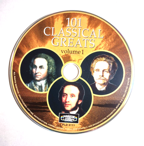 Loose CD Lot – 101 Classical Greats (5 CDs) – 2001 Prism, Orchestral ...