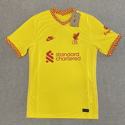 Nike Liverpool 2021 2022 Yellow Red Third Mens Small Soccer Jersey NWT ...
