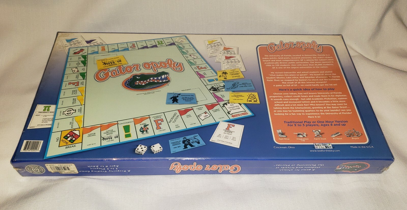 GATOR OPOLY A University of Florida GATOROPOLY Monopoly Game NEW w/FLAG ...