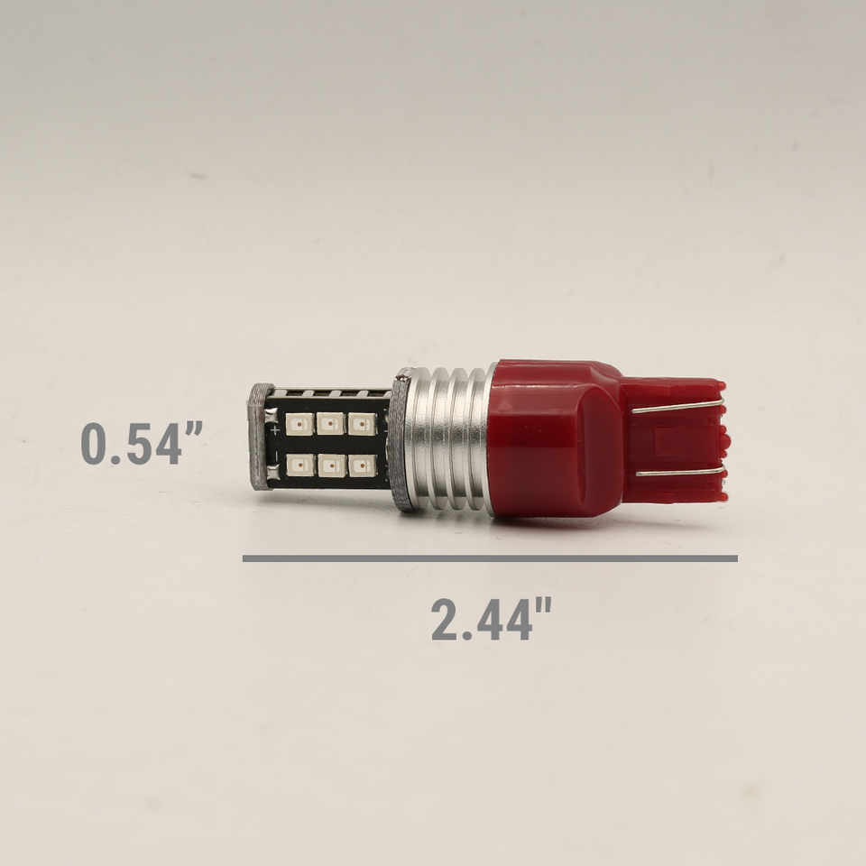 SYNETICUSA 7443 7444 7440 Red LED Light Bulbs Brake Strobe Flash Tail ...