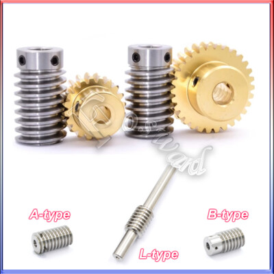 Worm Gear Set 0.5/0.8/1/1.5 Mod Rod Shaft Gear Wheel Reduce ...