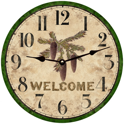 Welcome Pinecone Clock | eBay
