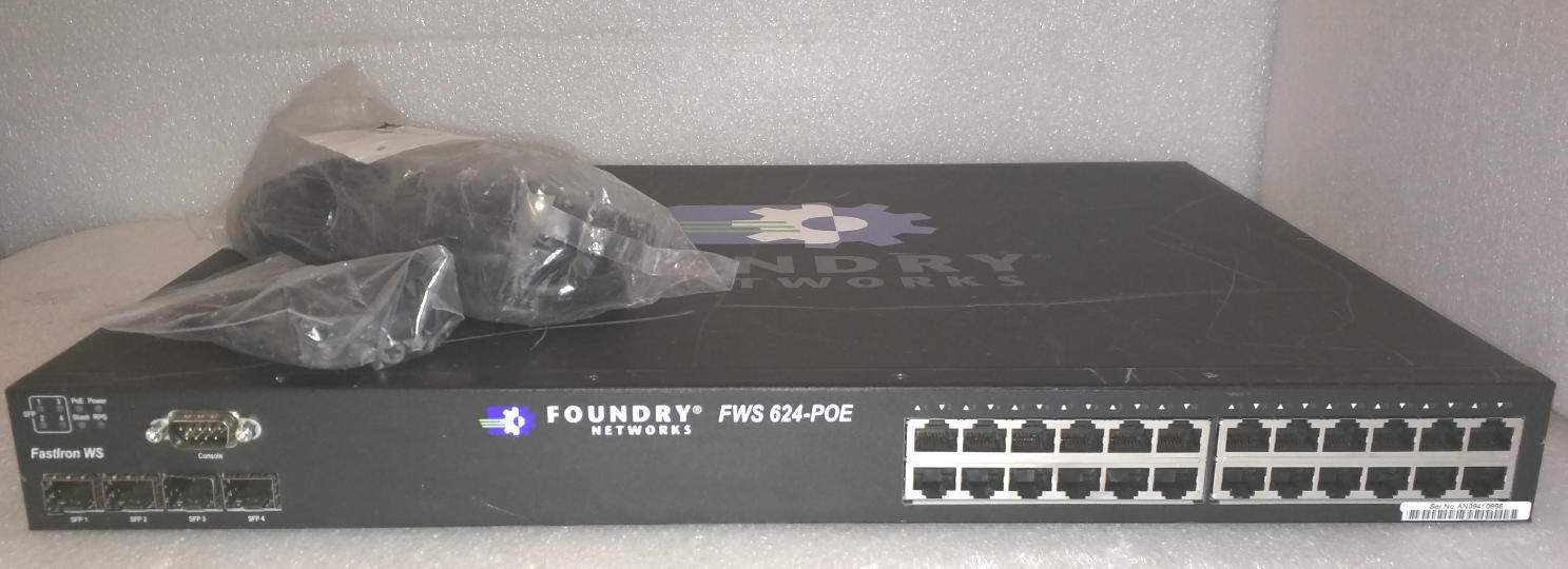 Brocade Foundry FastIron FWS624-POE 20 Port Fast Ethernet POE + 4 x SFP ...
