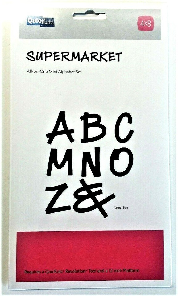 Supermarket Alphabet Quickutz Thin Metal Die Set NEW! | eBay