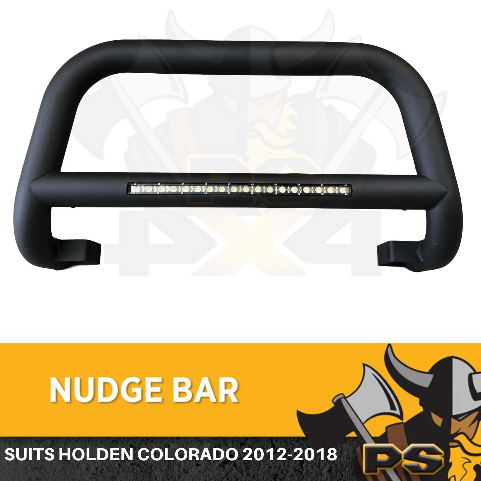 Nudge Bar For Holden Colorado 2012-2018 Matte Black Steel Grille ...