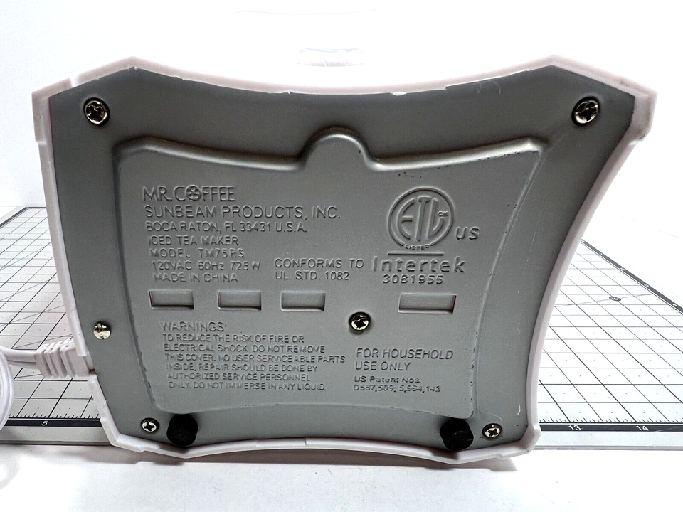 Mr Coffee Fresh Tea 3 Quart Iced Ice Tea Maker Red TM75RS (No Pitcher ...