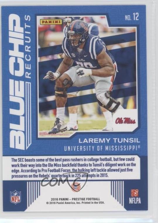 2016 Panini Prestige Blue Chip Recruits Laremy Tunsil #12 Rookie RC | eBay