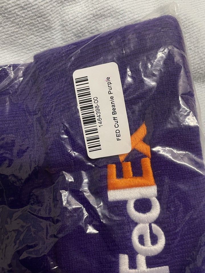 FedEx Purple Cuff Beanie Employee Uniform Hat Winter NEW | eBay