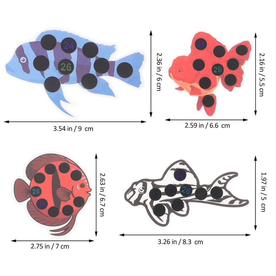 1 Set Fish Tank Thermometer Stick On Assorted Adhesive Temp Sticker ...