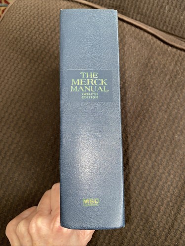 Vintage 1972 The Merck Manual 12th Twelfth Edition Tabbed Medical Book ...