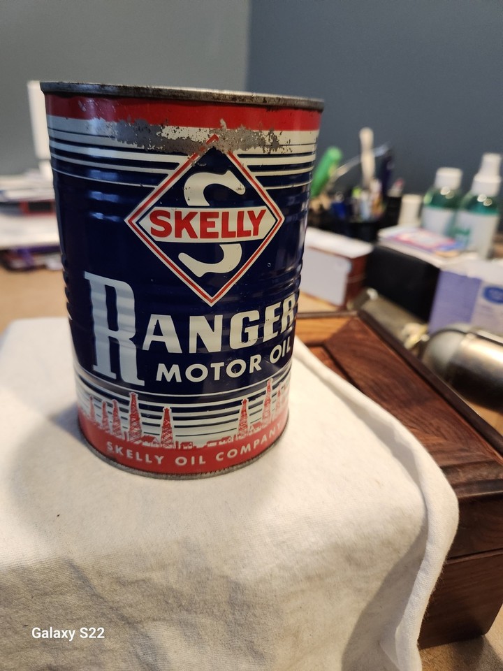 VINTAGE SKELLY OIL COMPANY " RANGER " MOTOR OIL 1 QUART CAN | eBay