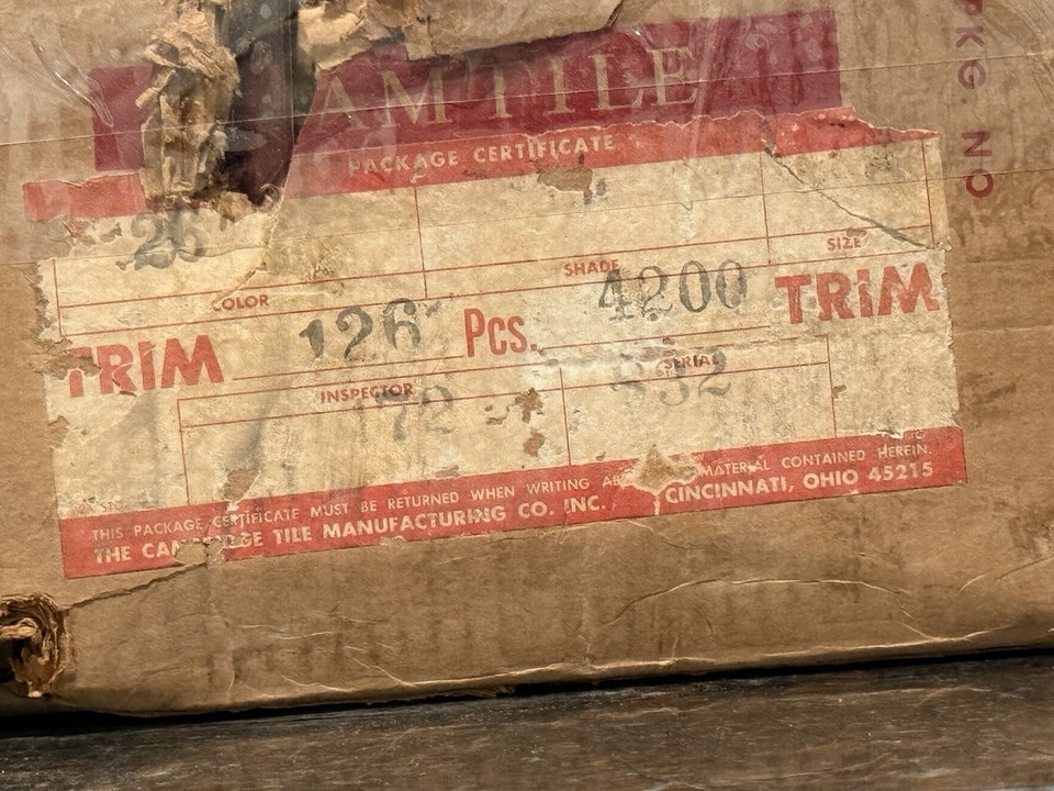 Vintage Burgundy or Maroon 2x6 Cambridge Tile Radius Bullnose or Mud ...