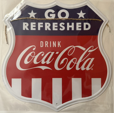 COCA-COLA METAL SIGN MAN CAVE BARWARE MERCH COKE SIGNS LARGE 30cm x ...