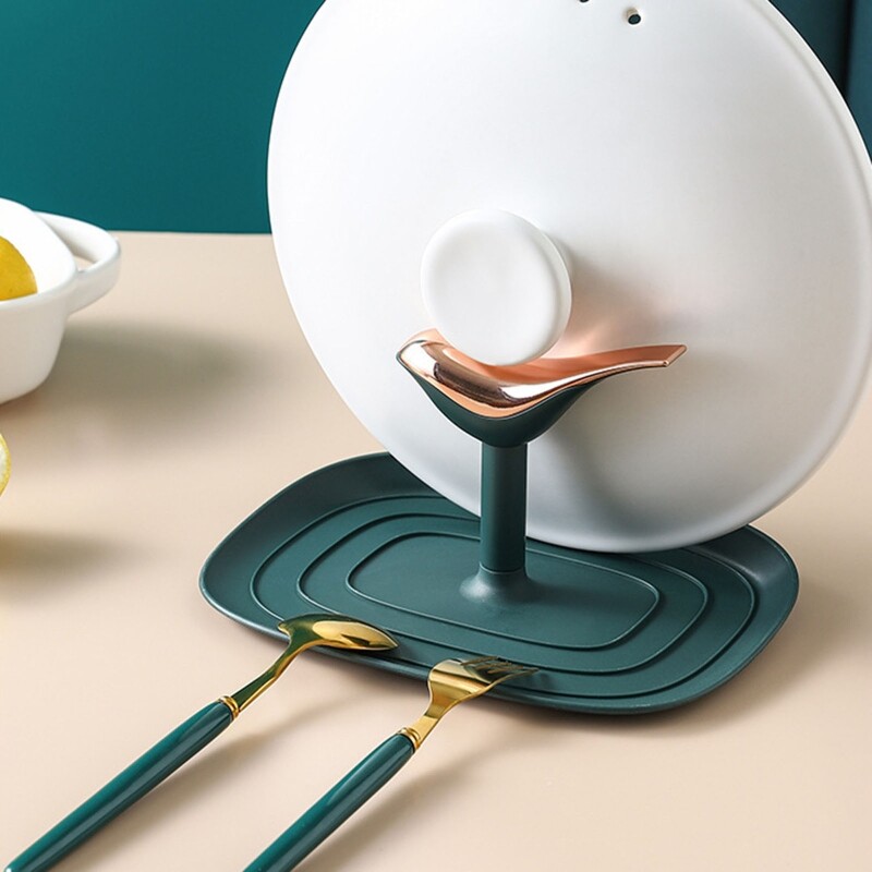 Kitchen Utensil Rest Holder Stand with Drip Pad for Kitchen Convenience ...