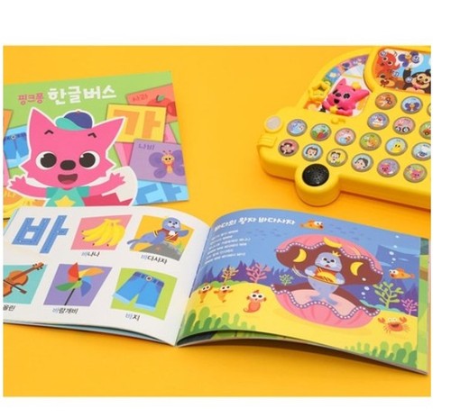 Pinkfong Learning Korean HANGUL Version Bus Play Toy Set For Baby ...