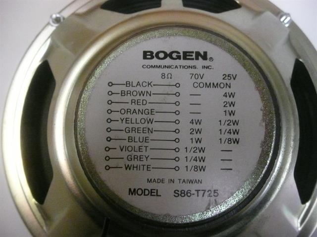 Bogen S86-t725 Ceiling Speaker 1 Way S86t725pg8w for sale online | eBay