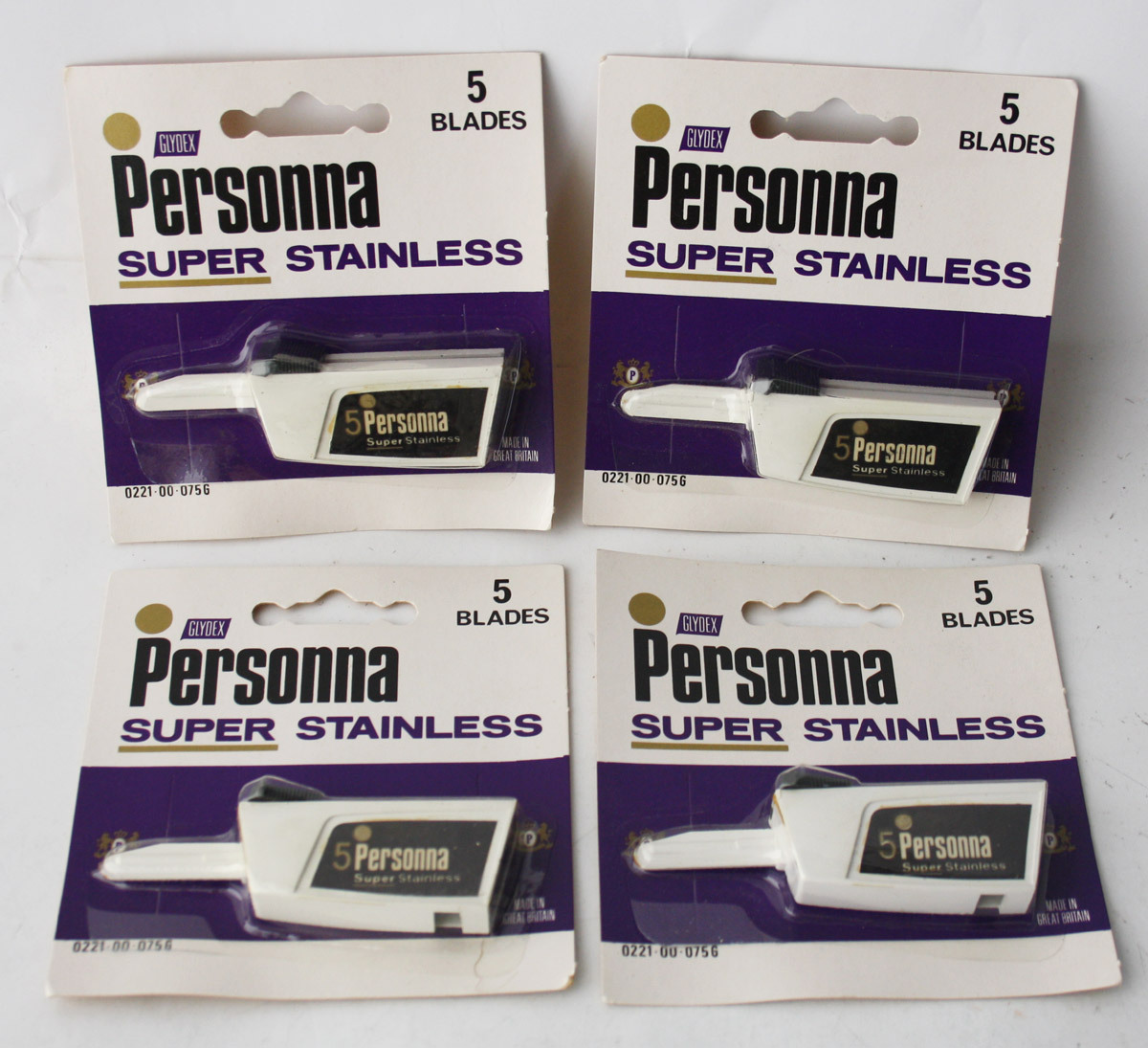 1X RARE VINTAGE 80'S PERSONNA 5X SUPER STAINLESS BLADES GLYDEX ENGLAND ...