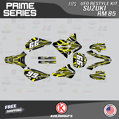 Graphics Kit for Suzuki RM85 (2001-2021) UFO RESTYLE PRIME-Yellow | eBay