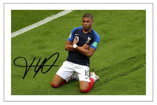 KYLIAN MBAPPE FRANCE WORLD CUP 2018 SOCCER SIGNED AUTOGRAPH PHOTO PRINT ...
