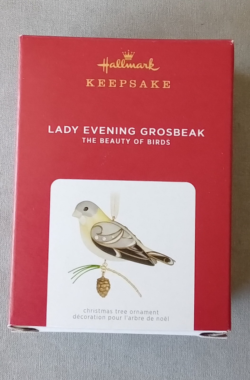 2021 Hallmark Lady Evening Grosbeak Limited Edition Keepsake Ornament ...