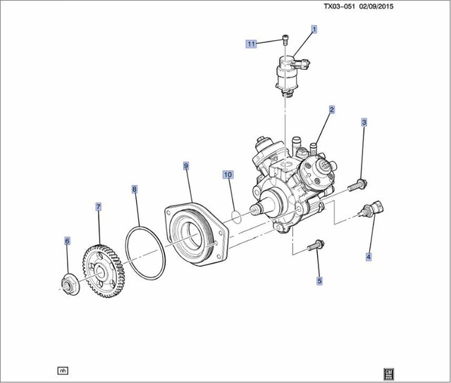 OEM Genuine GM Chevy Diesel Fuel Injector Pump 12661059 for sale online ...