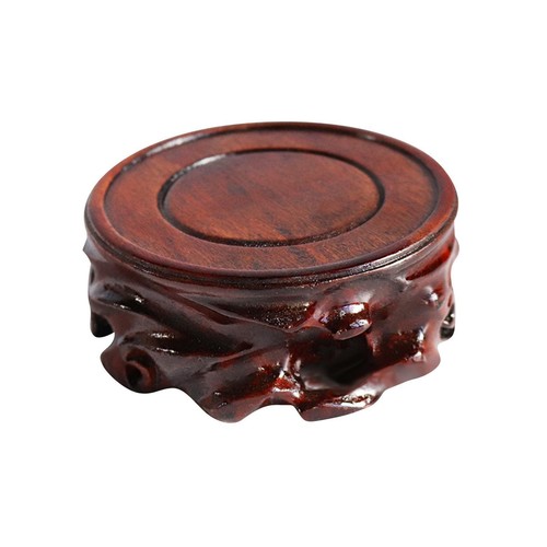 Small Wooden Base Flowerpot Base Display Stand Wood Carving Buddha ...