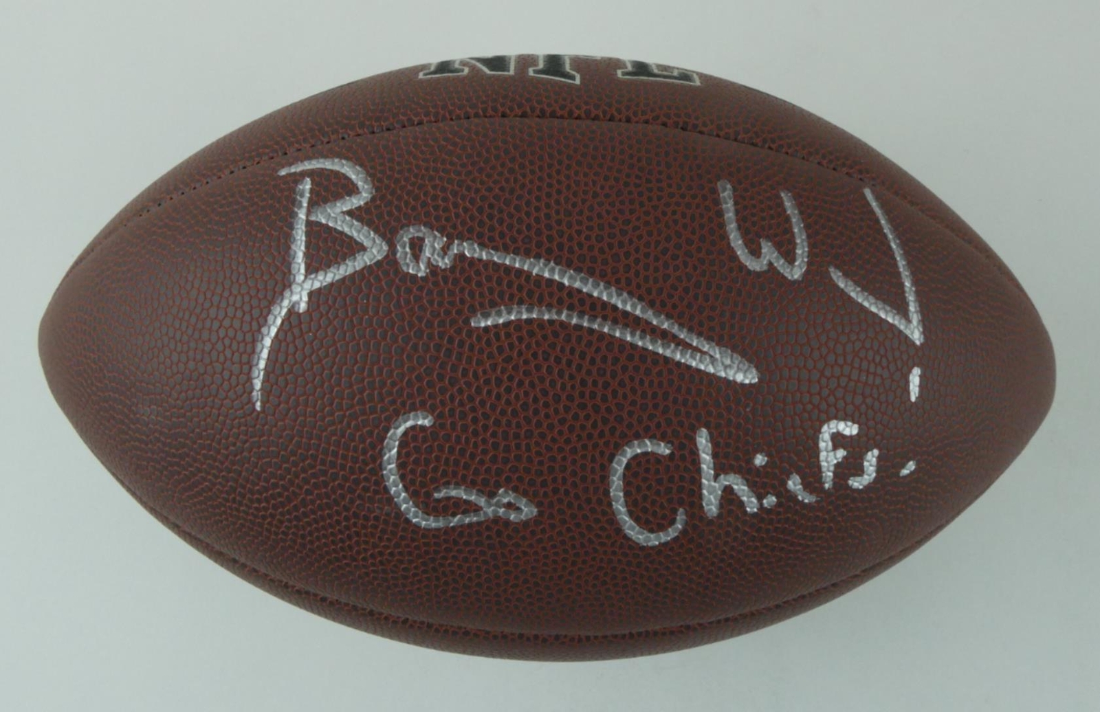 Barry Word Signed NFL Full Size Football Autographed Kansas City Chiefs ...