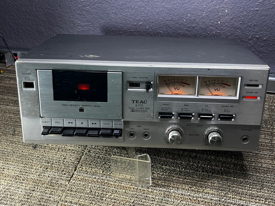 TEAC A105 Stereo Cassette Deck 117VAC 60Hz Made In Japan 03722 | eBay