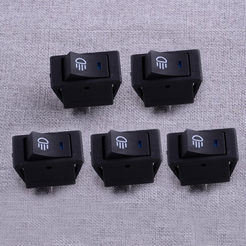 5pcs Fog Light Toggle Switch 18A 24V On/Off Blue LED Light Switch ...