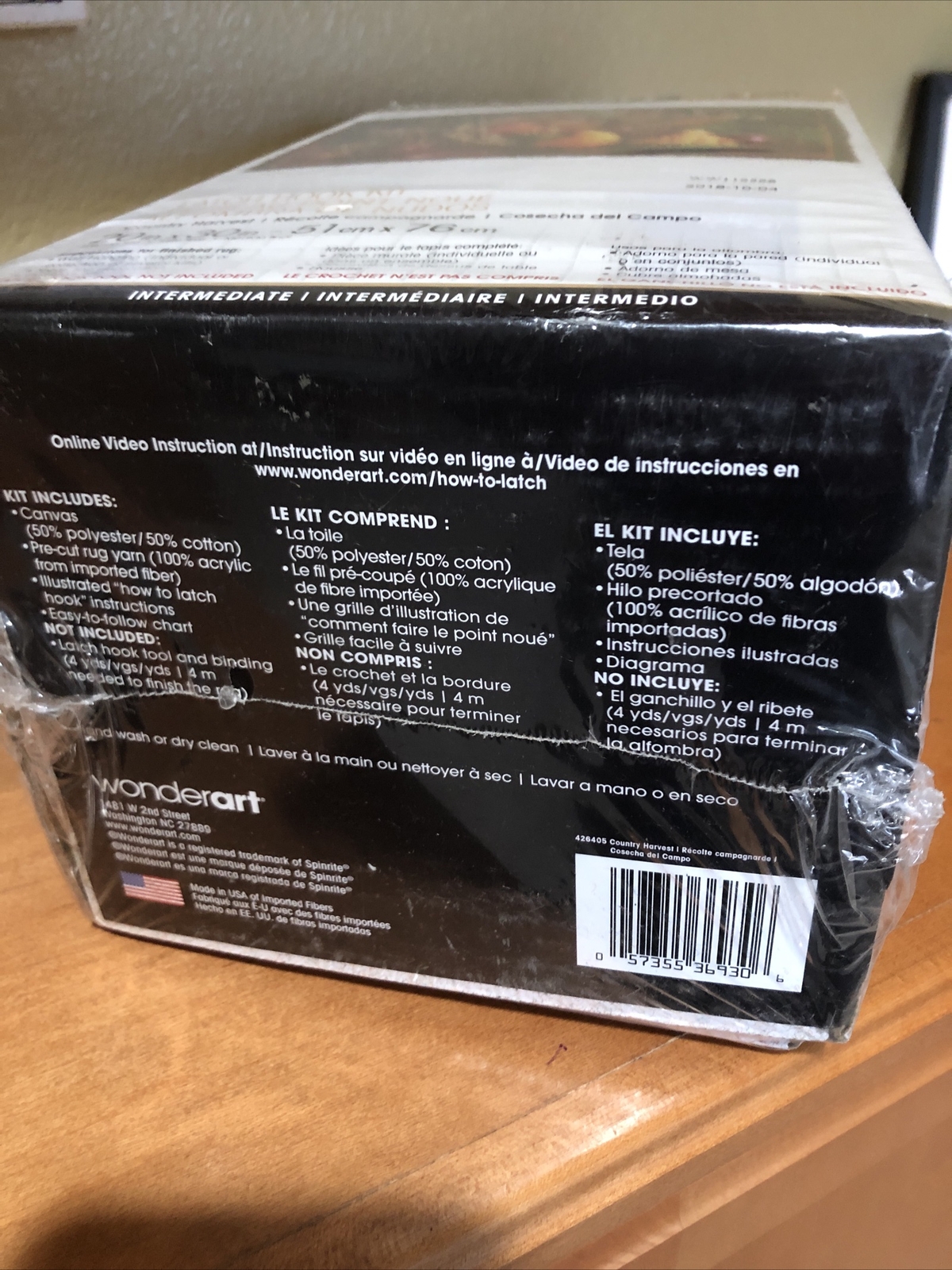 WONDERART CLASSIC LATCH HOOK KIT - 20" x 30" - COUNTRY HARVEST ...