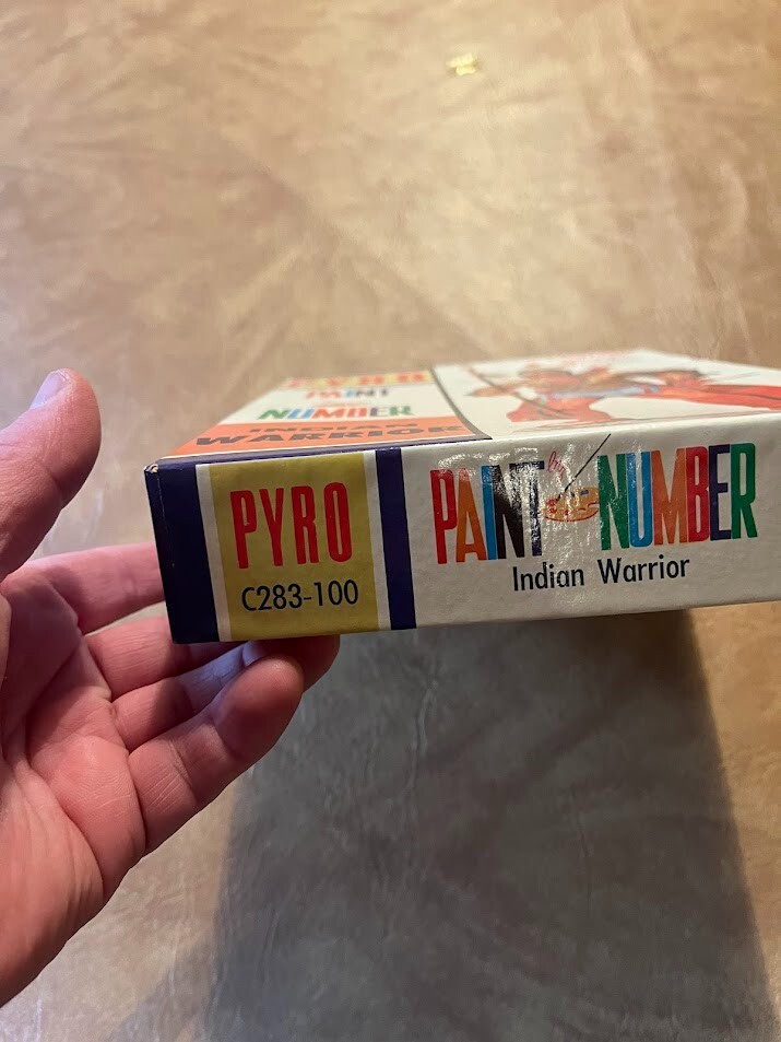 Pyro Model Figure Kit Paint By Number C283-100 Indian Warrior 1965 1:8 ...