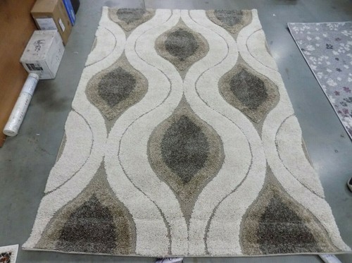 CREAM / SMOKE 5'-3" X 7'-6" Stained Rug, Reduced Price 1172601991 SG461 ...