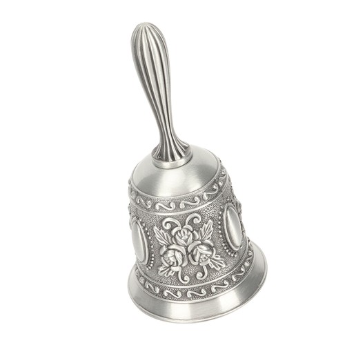 Vintage Hand Bell Flower Carving Zinc Alloy Hand Ring Bell For Bar ...