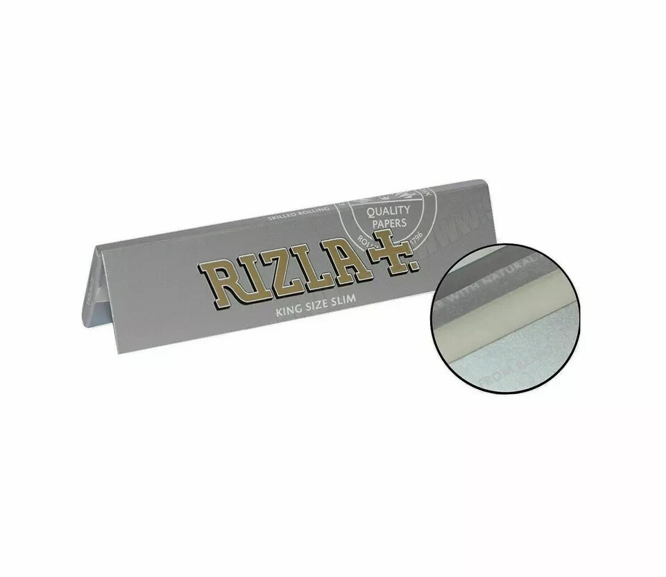 Rizla Silver King Size Slim Rolling Papers (50 Booklets) - Sealed Box ...