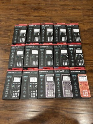 Texas Instruments TI-84 Plus CE PYTHON Graphing Calculator Black X 22 Lot | eBay