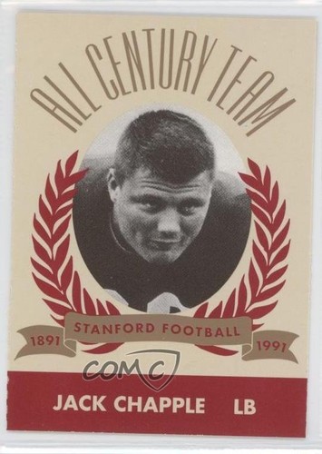 1991 Pepsi/Togo's Stanford Cardinal All Century Team Jack Chapple 0b5 ...