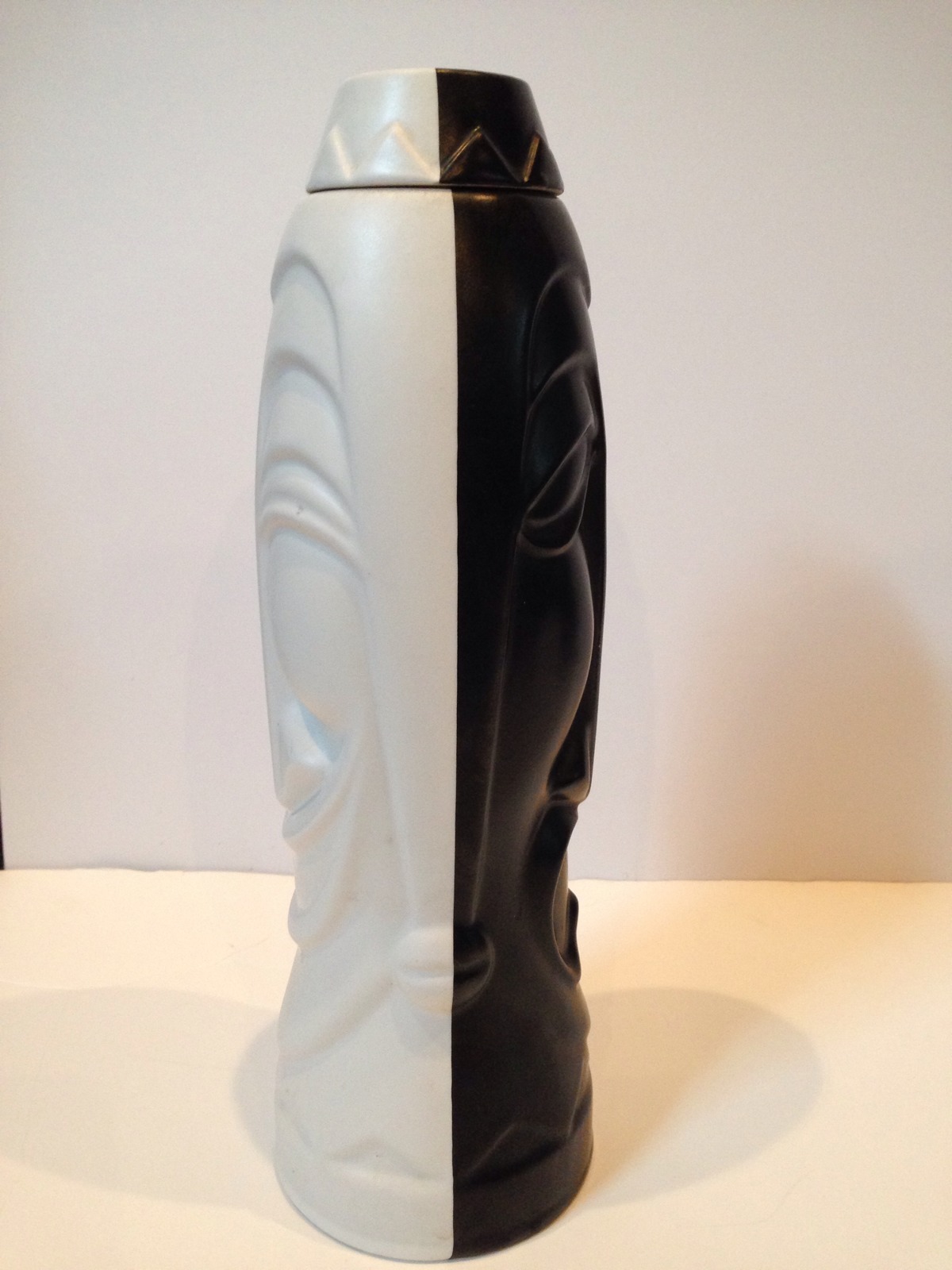 mid century mod Tiki George Pisani Arrow 1960 Laugh Cry Bottle Black ...