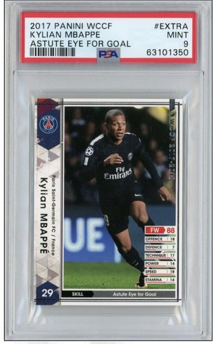 PSA9 Kylian MBAPPE Rookie Card RC 2017-2018 Panini WCCF France Paris ...