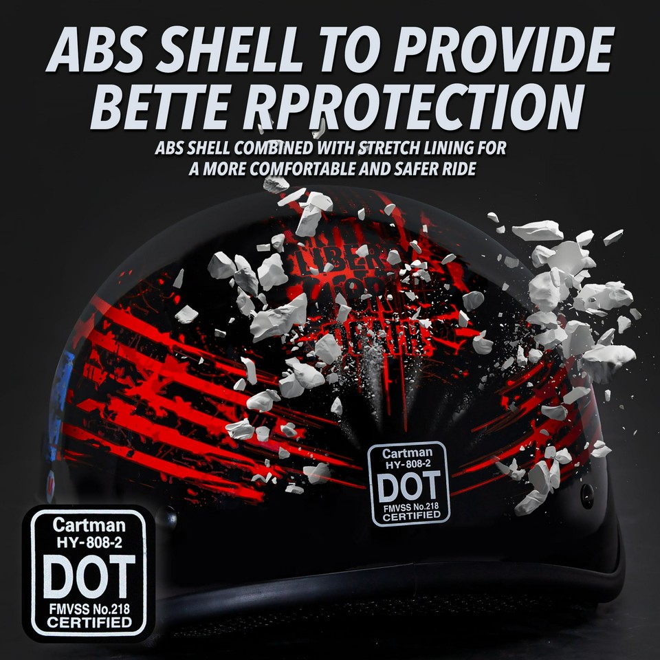 Cartman Cruiser ABS Half Face DOT Approved Helmet Open Box Large | eBay