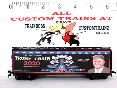 HO SCALE CUSTOM LETTERED UNSTOPPABLE TRUMP TRAIN REEFER 🎩🎩🎩🎩AVAIL IN O ...