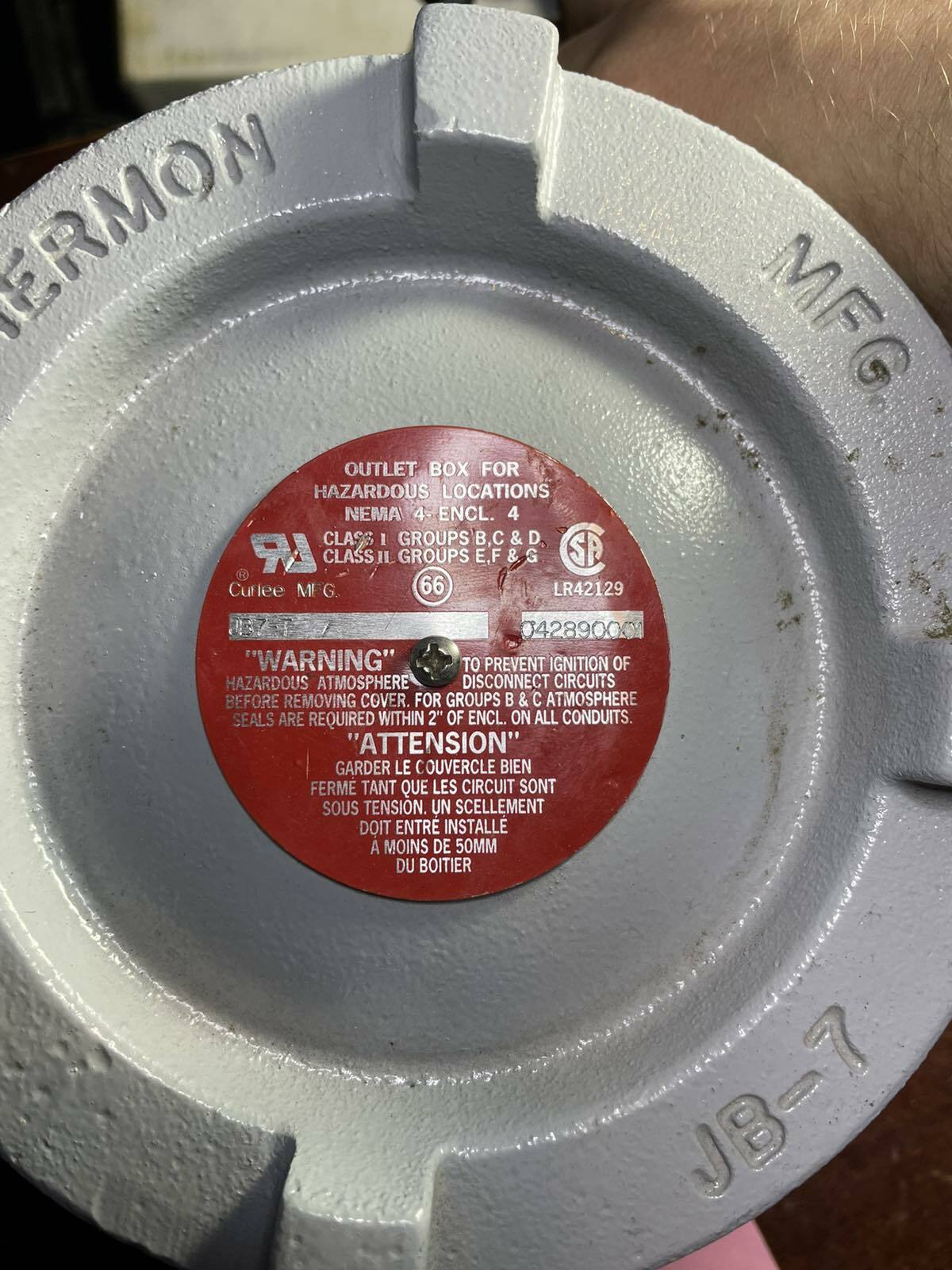 OUTLET BOX FOR HAZARDOUS LOCATIONS JB7-T | eBay