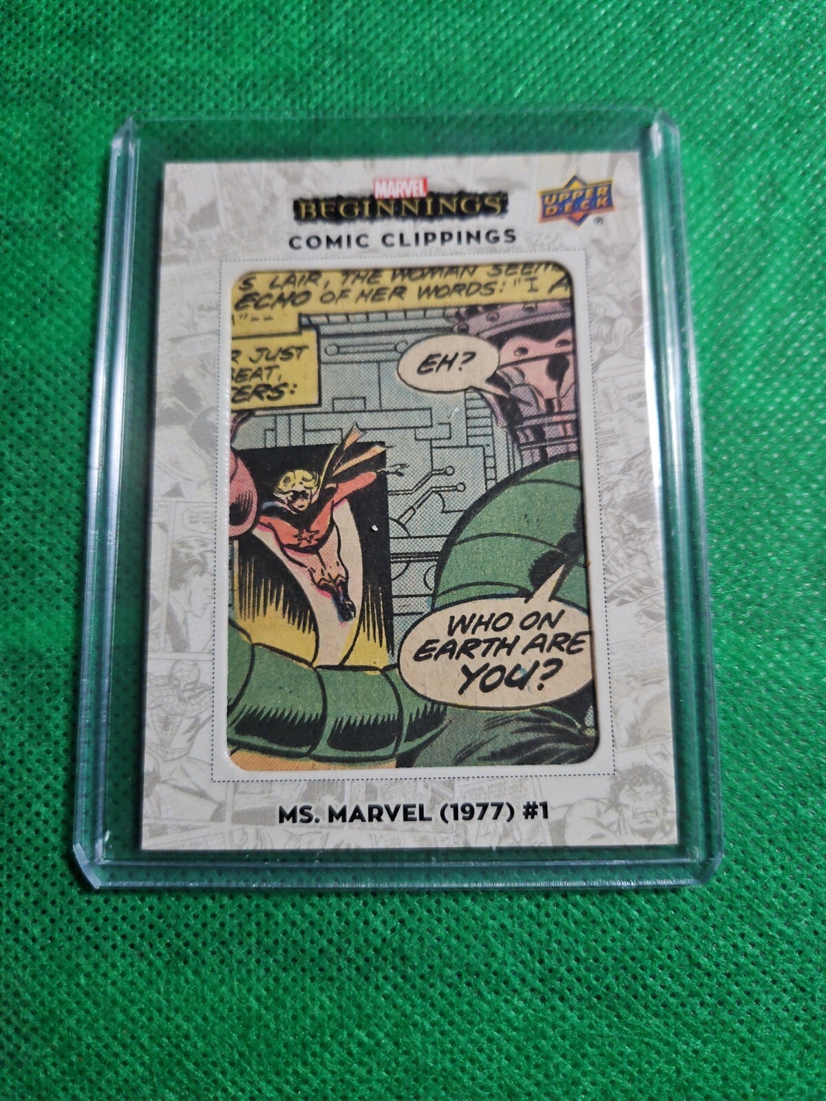 2022 Marvel Beginnings COMIC CLIPPINGS Relic MS. MARVEL #1 CC-MSM1 18/ ...