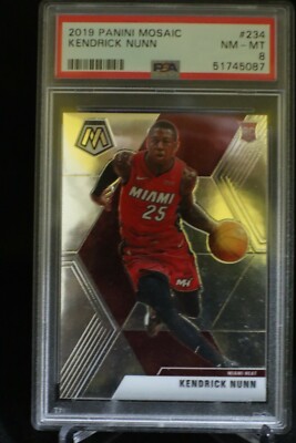 Kendrick Nunn 2019-20 panini Mosaic RC Graded Miami Heat trading card ...