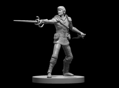 Human Male Swashbuckler Rogue 28mm Scale DND D&D Tabletop Miniature | eBay