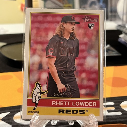 Rhett Lowder 2025 Topps Heritage RC #181 - Image Variation - Reds ...