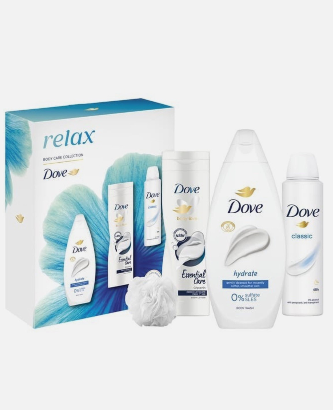 Dove Relax Trio Gift Set with Hydrate Bodywash, Body Lotion & Deodorant ...