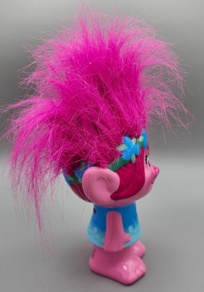 2016 Pink Troll Ceramic Coin Bank Hot Pink Trolls Piggy Bank 9" Inches ...