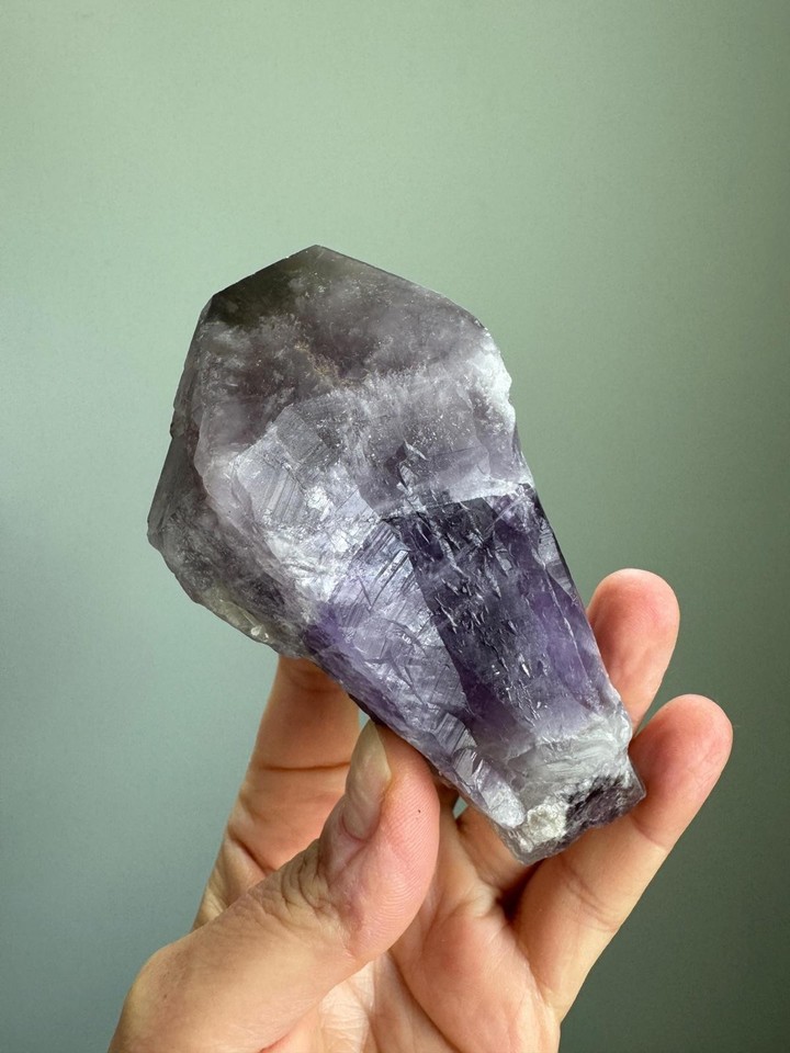 Chevron Amethyst Point Root Reiki Wand Raw Dream Record Keeper Crystal ...