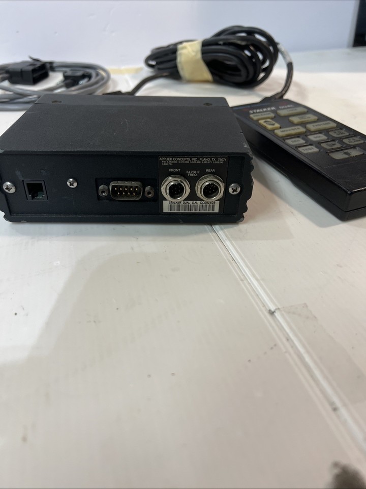 Applied Concepts Stalker Dual Police Radar Cables Remote | eBay